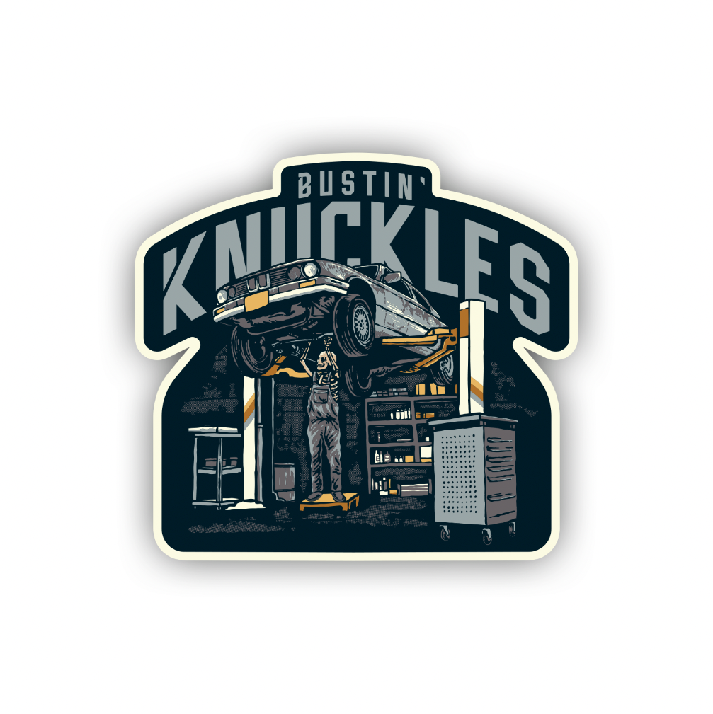 Bustin' Knuckles - Sticker - Workman Trading Co.