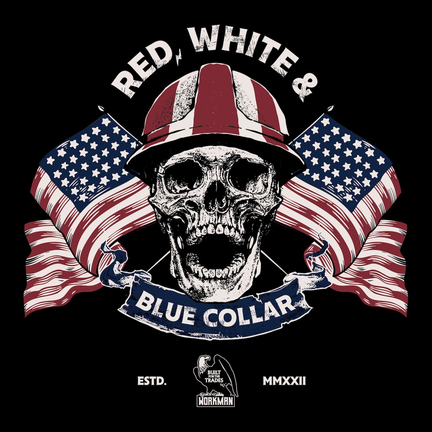Red, White, & Blue-Collar - Tee - Workman Trading Co.