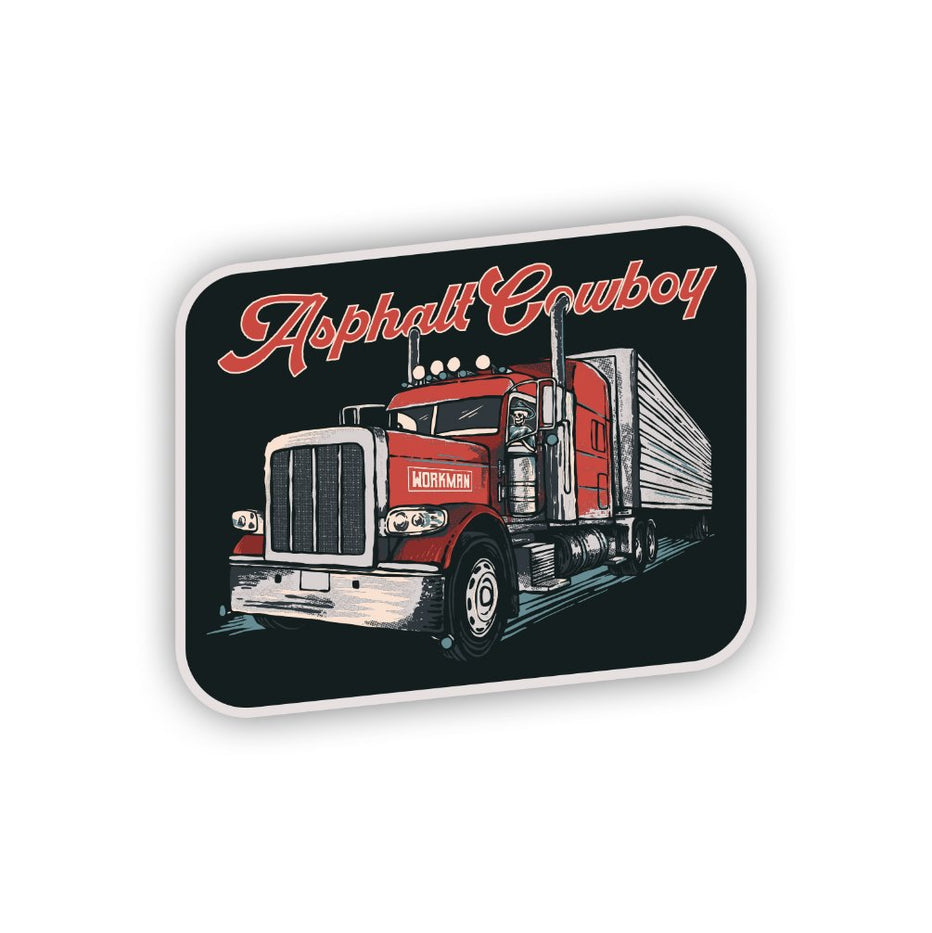 Asphalt Cowboy - Sticker - Workman Trading Co.
